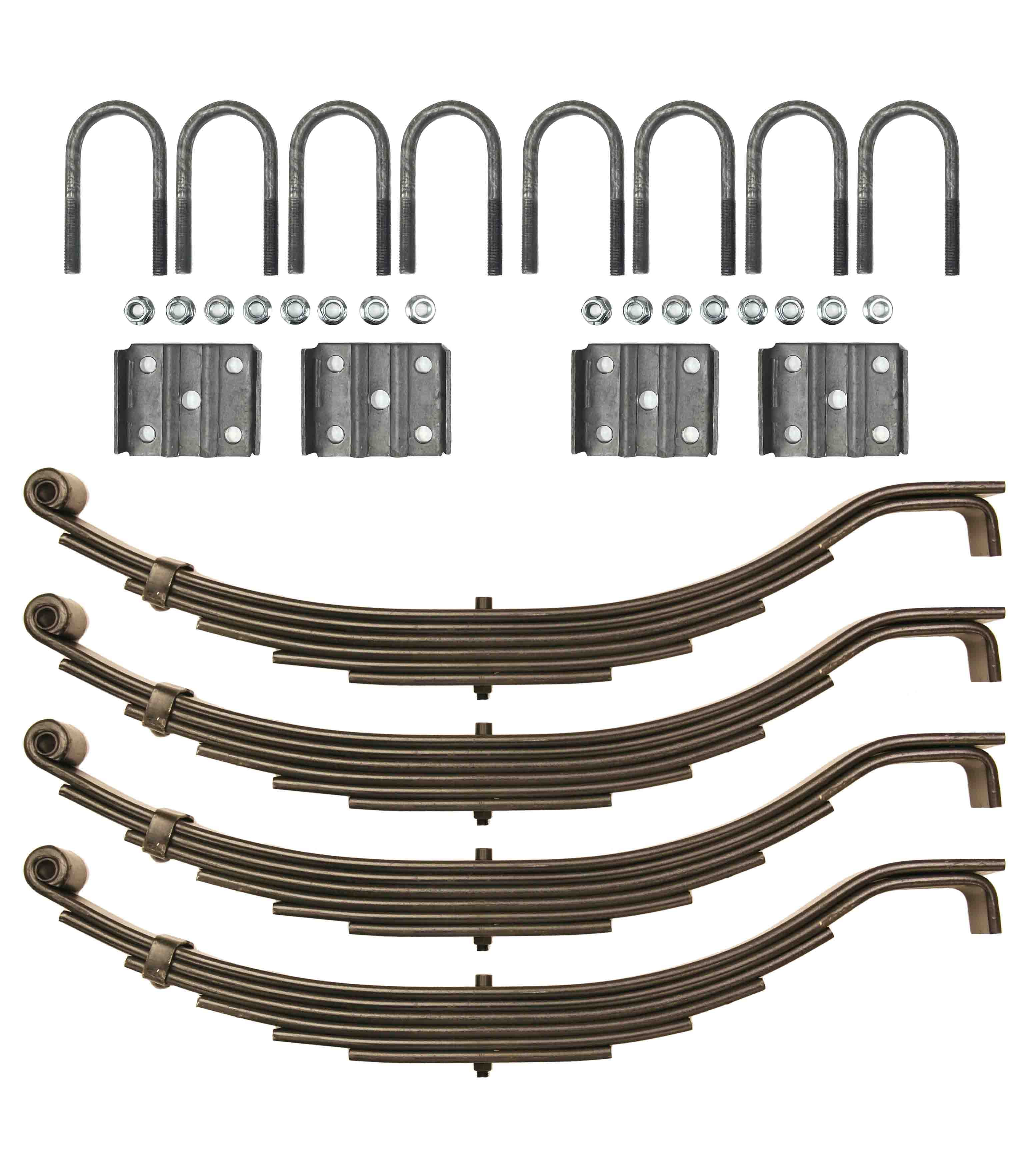 LIBRA 8000# 8K Tandem Trailer Axle Suspension Kit 4000# Leaf Springs U ...