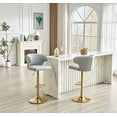 JUFU Bar Stools Set of 4 Adjustable Swivel Bar Stools with Back and ...