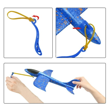 3PCS Kids Throwing Plane Impact-resistant Convoluted Hand Glider ...