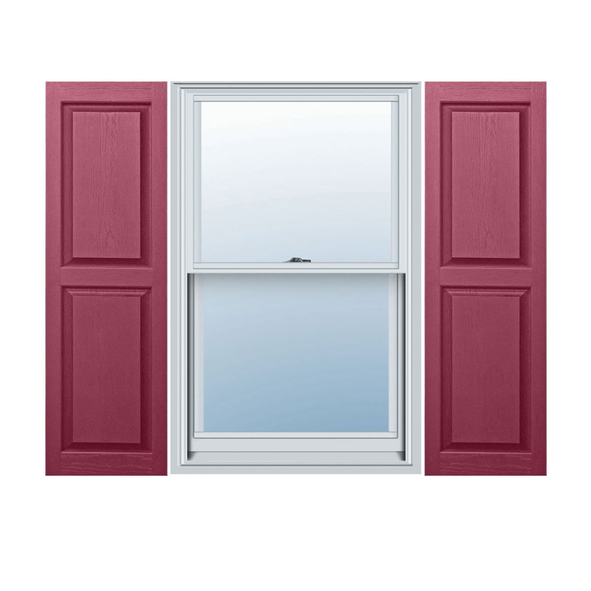 14 1/2" x 47" Builders Choice Vinyl Raised Panel Window Shutters, w ...