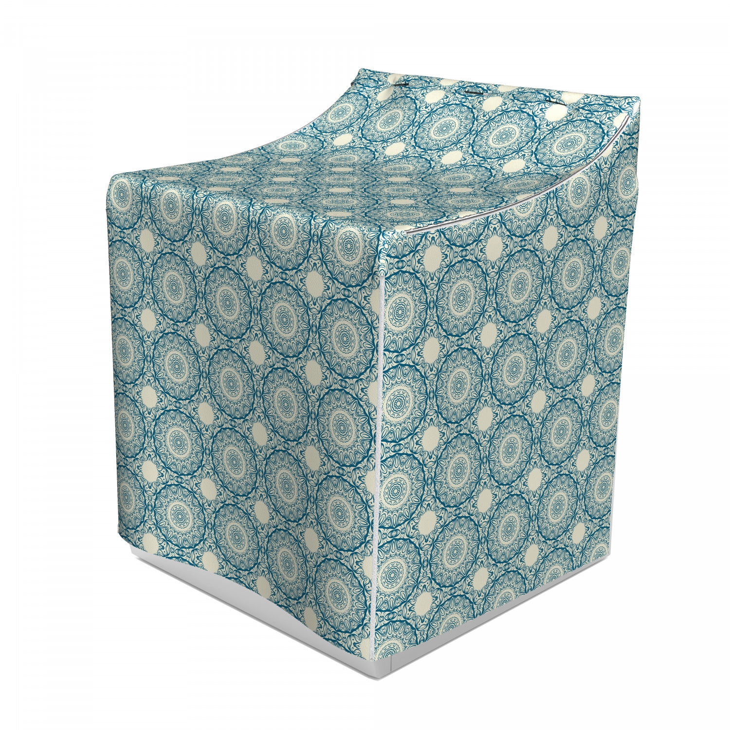 Circle Pattern Washer Cover, Wavy Bold Strokes Style Ornate Mandala ...