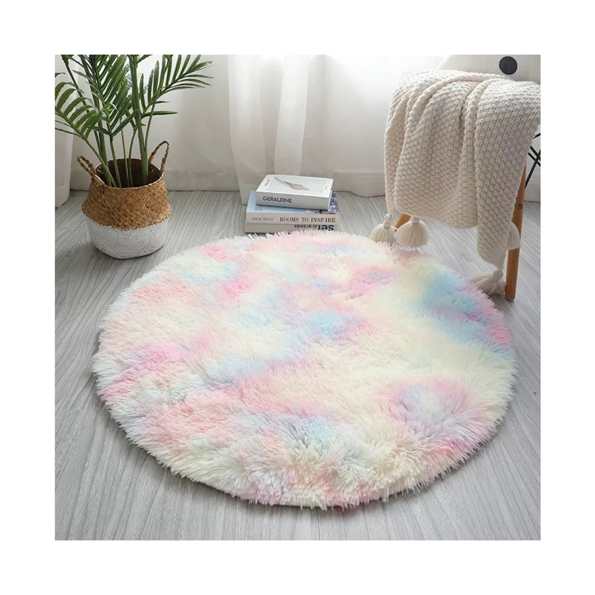 Click here for Mfg2020 Round Fluffy Rug For Kids Girls Room 23.6... prices