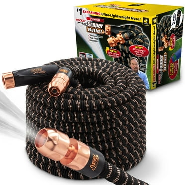 Pocket Hose Copper Head UV w/ Pocket Pivot, Expandable Garden Hose 100 ...