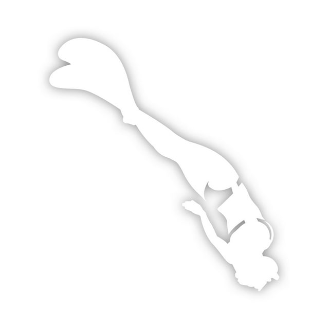 Woman Freediving Sticker Decal Die Cut - Self Adhesive Vinyl ...
