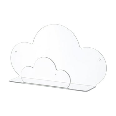 SPRING PARK Wall Mounted Glass Ledge Rack Floating Decorative Display ...