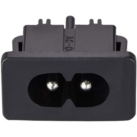 LZMY C8 Panel Mount Plug Adapter AC 250V 2.5A 2 Pins IEC Inlet Module ...