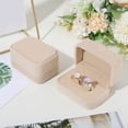 2Pcs Velvet Couple Ring Boxes Rectangle White 5.2x7.5x4.1cm for DIY ...