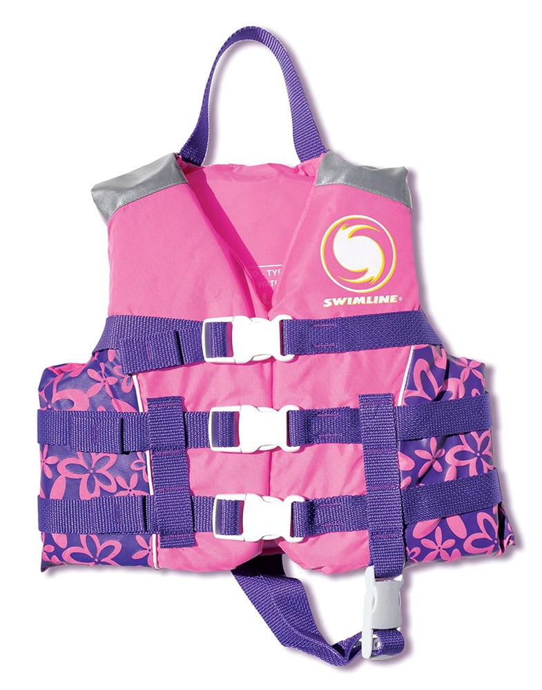 Swimline Children's USCG Approved Swimming Pool Floral Vinyl Life Vest ...