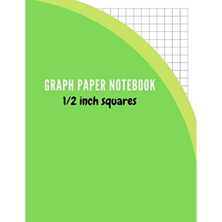 Math Notebook: Graph Paper 1/2 inch squares Quad Ruled Grid Paper ...