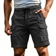 Cargo Shorts for Men Relaxed Loose Fit Drawstring Tactical Hiking ...