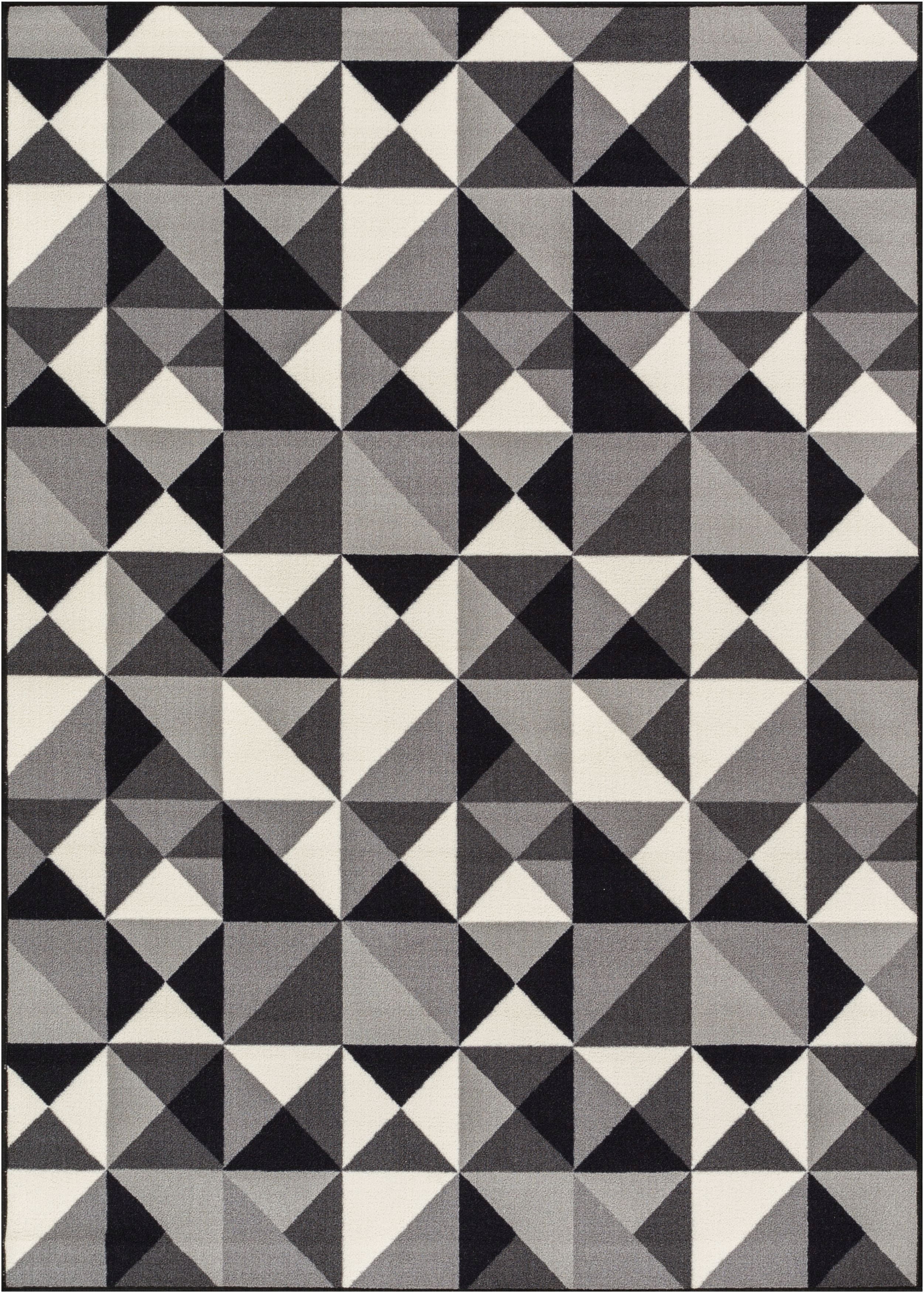 Well Woven Kings Court Vector Modern Geometric Grey 2' x 3' Low Pile ...