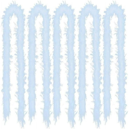 Rashion white feather boa for Christmas tree, 5 pieces x 2 m - fluffy ...