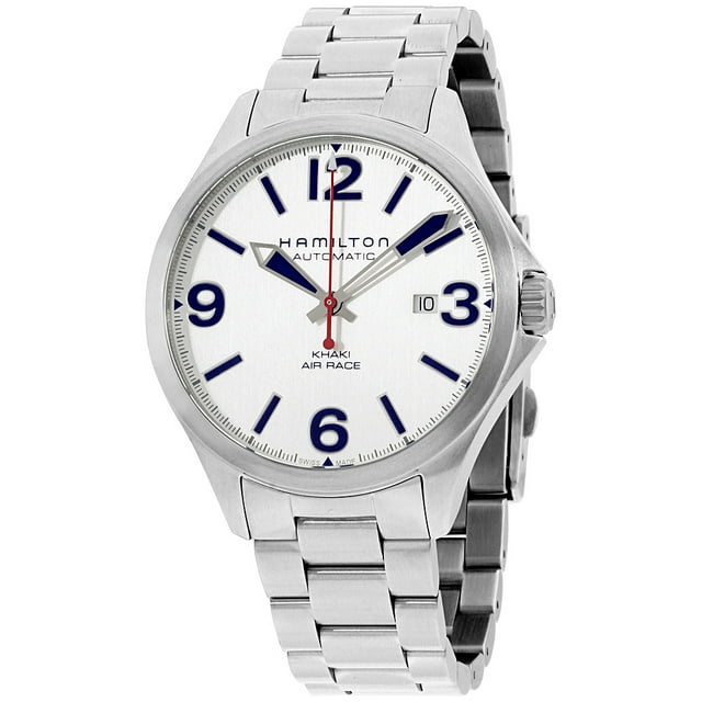 Hamilton Khaki Aviation Silver Dial Stainless Steel Men's Watch ...