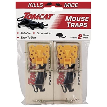 Tomcat Mouse Snap Traps, Contains 2 Traps, No-Touch Disposal, Easy to ...