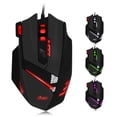 USB Wired Optical Mice 7200 DPI High Precision Gaming Mouse 7-Button 6 ...