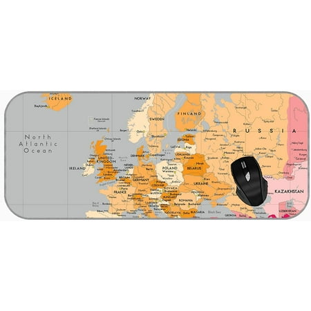 Gaming Mouse Pad Large XXL Comprehensive Map Earth Geography Computer ...
