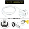 AC Drain Hose Kit 6ft with Connector and Clamp for Window Air ...