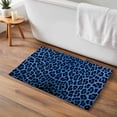 Doormat Blue Leopard Print Doormats Entrance Door Rug Retro Animal Fur ...