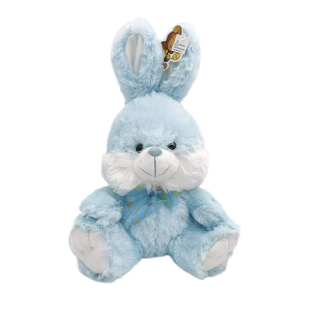 B&B ToyMaker Blue Bunny Fluffy Plush Toy With Lighted Cheeks and ...