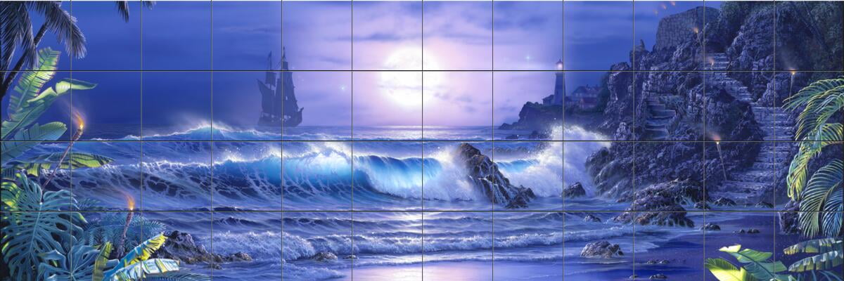 Tile Mural Kitchen Backsplash - Endless Night-CRL - by Christian Riese ...