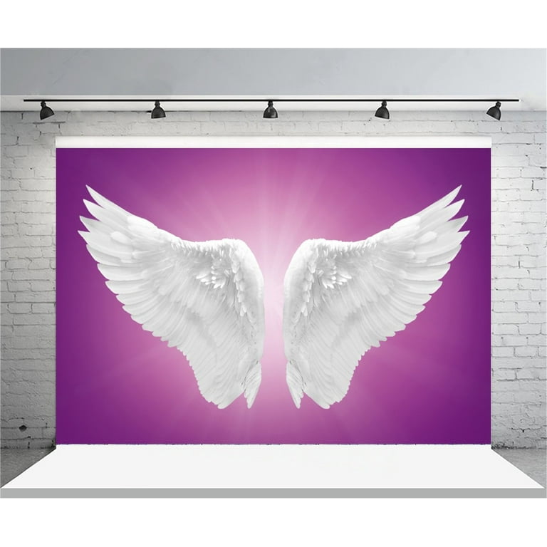 White Angel Wings Background
