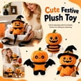 9.06 Inch Halloween Pumpkin Plush Toy, Witch/Bee/Bat Jack-o-Lantern ...
