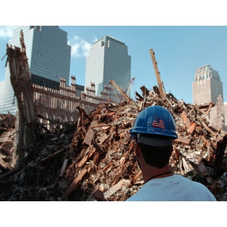 Worker At The 'Pile' Of Rubble From The Collapse Of Wtc 2 History (36 x 24) | Walmart Canada