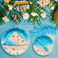100 Pieces Beach Party Tableware Set – Ocean Wave Disposable Plates ...