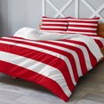 4 Piece Duvet Cover Set Full, Vintage Red Stripes Abstract Soft ...