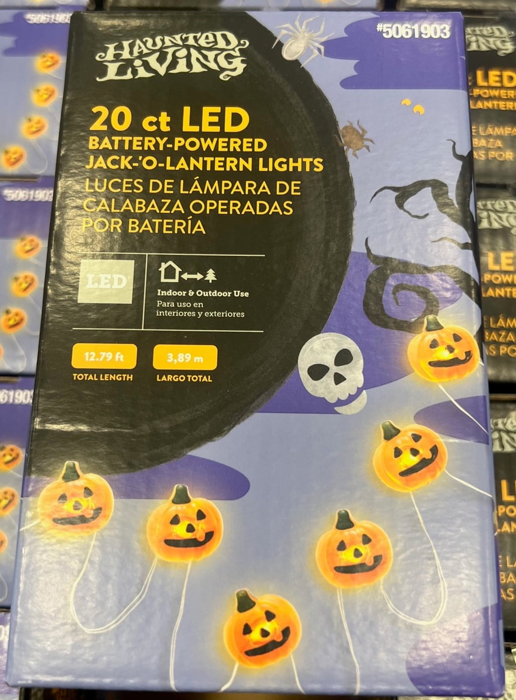 Halloween Battery Powered LED 20ct Orange Pumpkin Jack O Lantern Lights ...