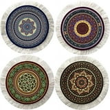 Inusitus Set of 4 Round Coasters - Rug Table Drink Holders - Oriental ...