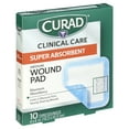 Curad Clinical Advances Super Absorbent Wound Pads, 10 Count HSA/FSA ...