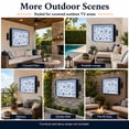 Blue Flowers Waterproof Outdoor TV Cover, Floral Geometric Classic ...