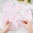 CCOCC 2026 New 6 Sheets Rhinestone Stickers Pink Heart Gems Stickers ...