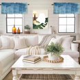 Blue Paint Window Valance for Kitchen, Modern Abstract Retro Indigo ...