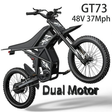 GT73 PRO 338 NM Electric Dirt Bike for Adults,3000W(Peak)Dual Motor 50Mph Max Speed,60V 50MPH 36 ...