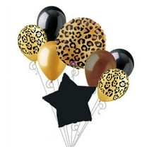 Cheetah Print Balloon Bouquet Set Party Decoration 8pc - Walmart.com