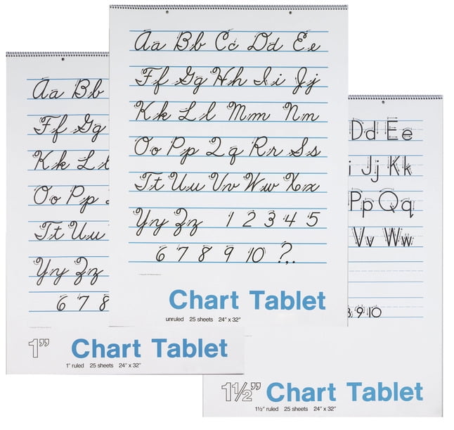 Pacon Chart Tablet Assortment, 24 x 32 Inches, White, 25 Sheets, Pack ...