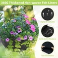 1680-inch black felt flower pot liner roll-2 rolls non-woven fabric ...