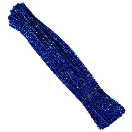 HTAIGUO 100 Count 6mm x 300mm Shiny Chenille Stems Metallic Pipe ...