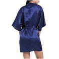 Fesfesfes Women Satin Robe Short Lightweight Bathrobe Open Front ...
