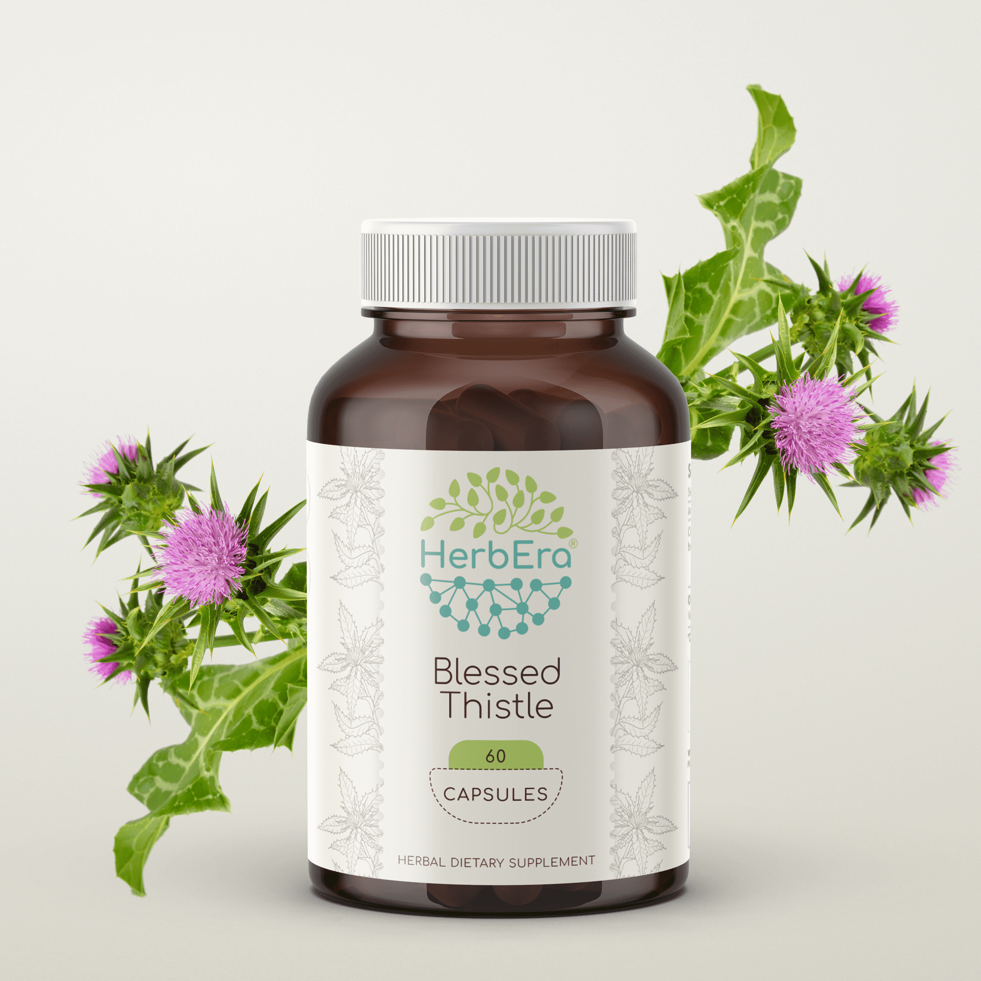 Blessed Thistle 60 Capsules, 500 mg, Organic Blessed Thistle (Cnicus ...