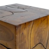 Mid Century Modern Zelda Teak Wood Stool-Ottoman - Walmart.com