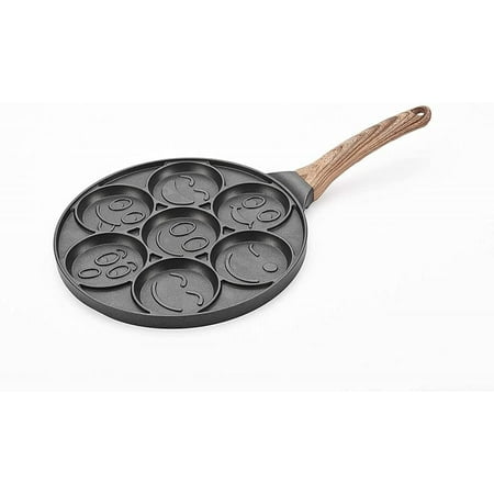 Smiley Face Pancake Pan, Nonstick Pancake Griddle with 7 Unique Funny ...