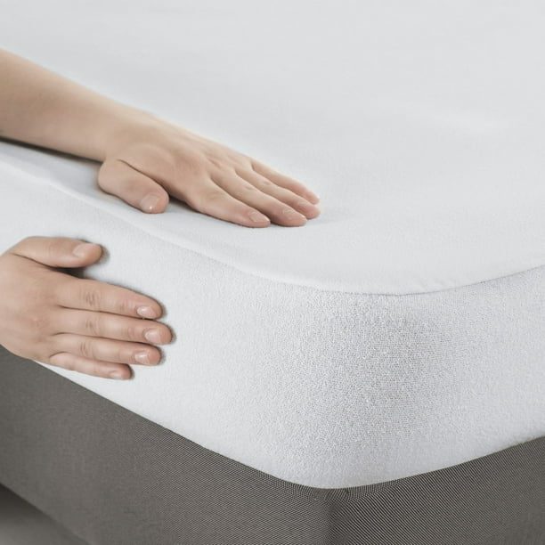 The Season Essentials Turkish Cotton, Fitted Mattress Protector ...