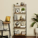 Walsunny Bookshelves Wooden Bookcases 5 Tiers H-Shaped Bookshelf with 5 ...