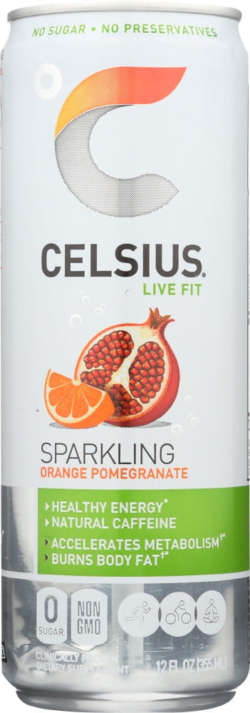 CELSIUS Endulzado con Stevia Sparkling Fitness Drink, Zero Sugar, Slim ...
