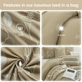 Lanco 7 Piece Taupe Comforter Set, King Size Chain Stiching Embroidery ...