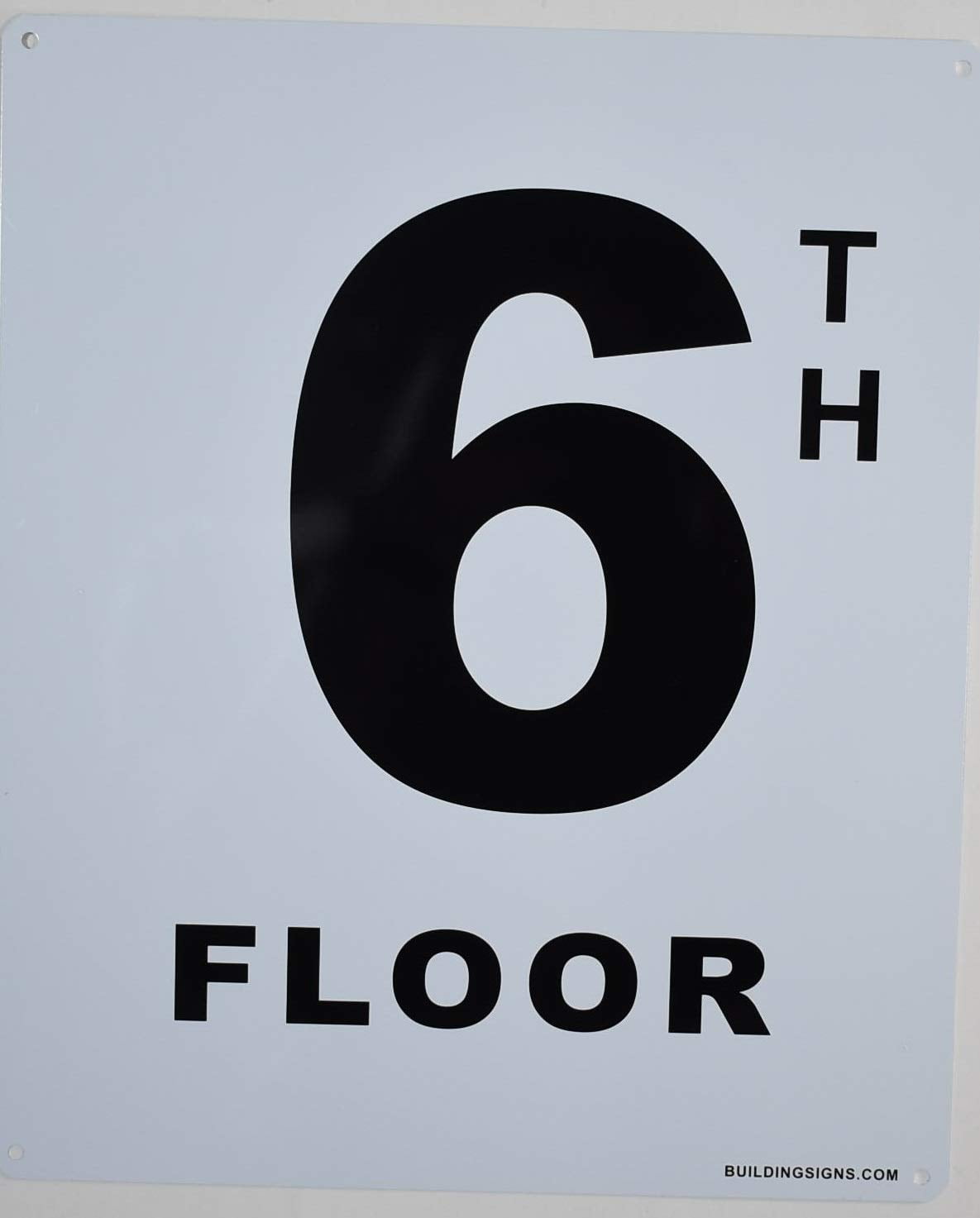 6th Floor Sign (White, Rust Free Aluminium 10X12)-Grand Canyon Line(ref ...