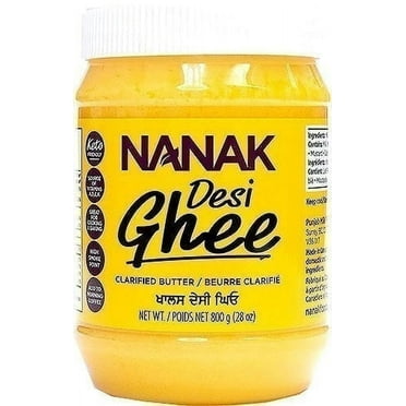 NANAK Pure Desi Ghee, Clarified Butter, 56 oz Jar, Traditional Indian ...